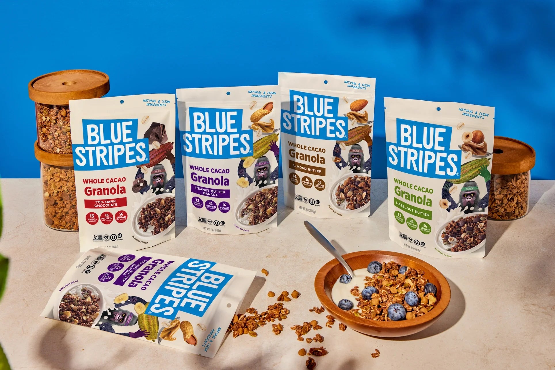WHOLE CACAO GRANOLA – Blue Stripes