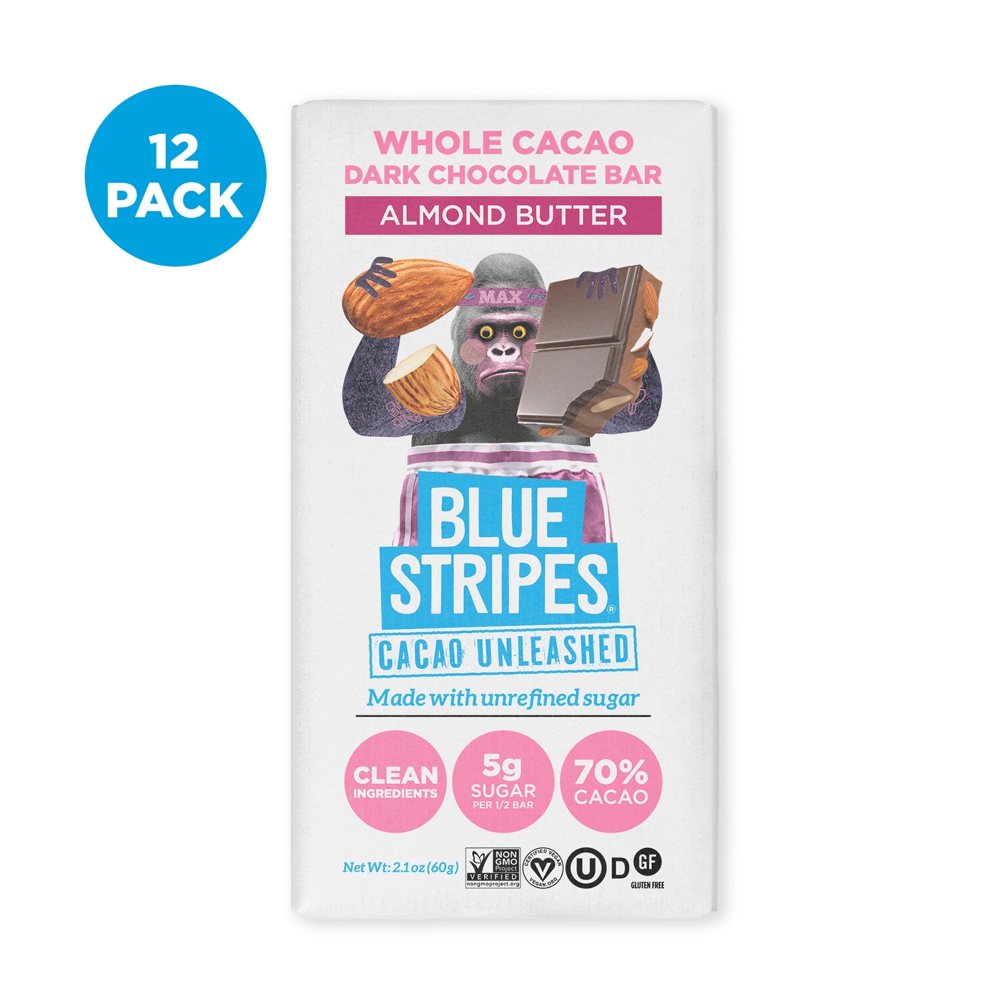 Whole Cacao Chocolate Bar - Almond Butter – Blue Stripes